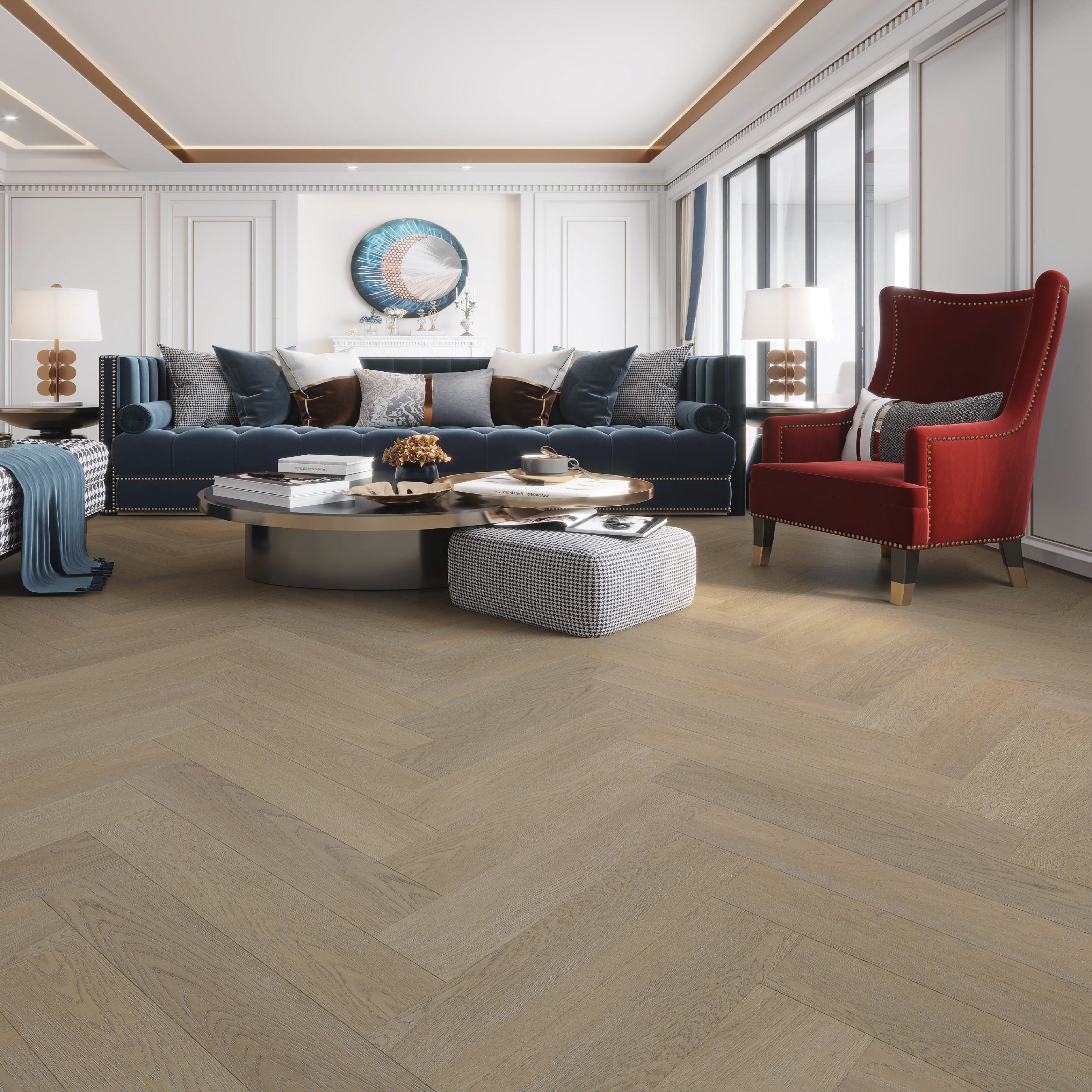 Herringbone 6mm ABA Maple Mist SPC rigid core flooring - 8805-HB ...